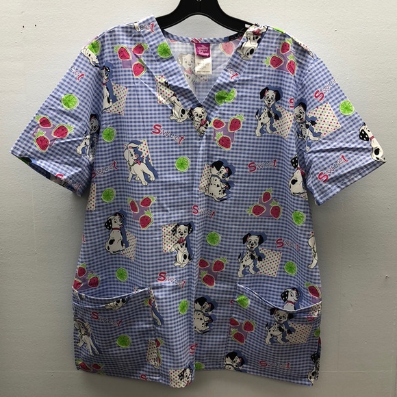 Disney | Tops | Disney Scrab Top Blouse Women Size Large Beautiful ...